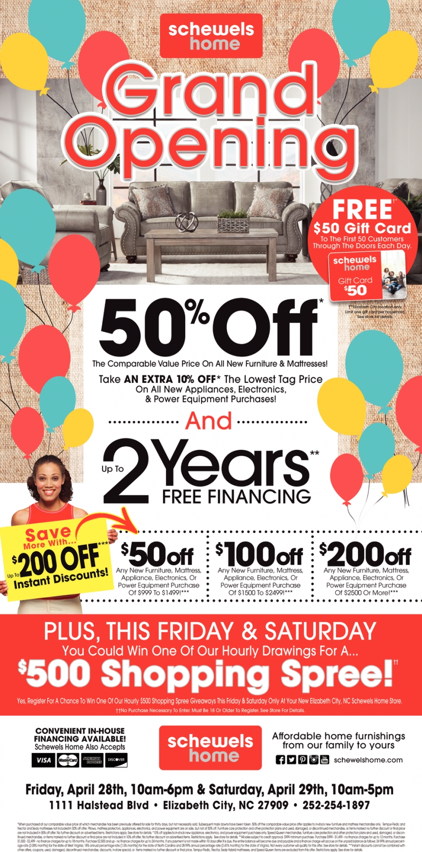 Grand Opening, Schewels Home