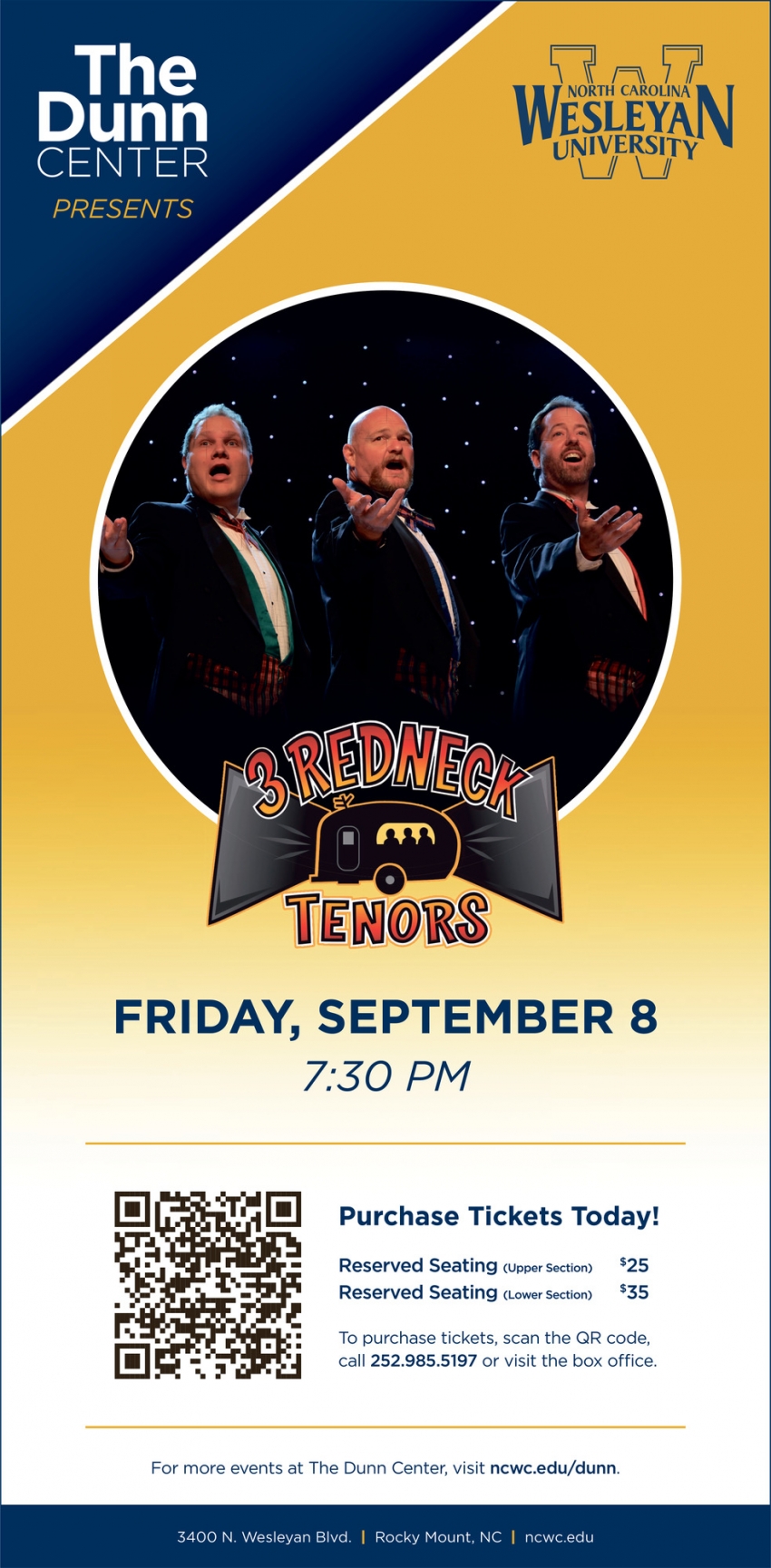3 Redneck Tenors, The Dunn Center, Rocky Mount, NC