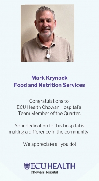 Mark Krynock - Food and Nutrition Services, ECU Health