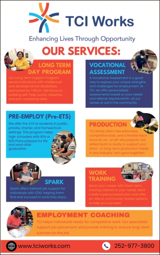 Long Term Day Program, TCI Works, Rocky Mount, NC