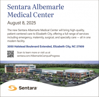 Sentara Albemarle Medical Center, Sentara, Elizabeth City, NC